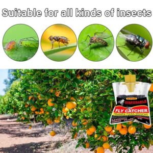 Hescaz Pack of 6 Fly Bags Outdoor Disposable, Fly Traps Outdoor, Includes 6 Baits, Fly Catcher Outdoor for Butcher's Stall, Orchards, Barns, Ranch, Farm, Patio, Camping