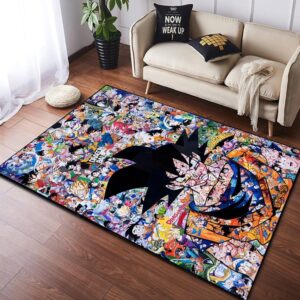 yyjhsmyxgs anime carpet popular souls red flowers non-sleeping stand standing, easy carpet man, non-small beauty, knots dragonball carpet.-a||120 * 160