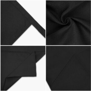 tsmyp Hip pouch apron Black Waitress Waiter Server Short Aprons Kitchen apron,Two front and two back pockets (hip pouch apron, 1)