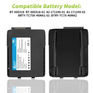 for Zebra Scanner Battery TC77 BT-000318 Battery [New Version 4800mAh] for Zebra TC77 Battery TC70 Battery TC70x TC72 TC75 TC75x TC700H TC700K TC77HL TC720L Barcode Scanner Battery BT-000318-01 (1)