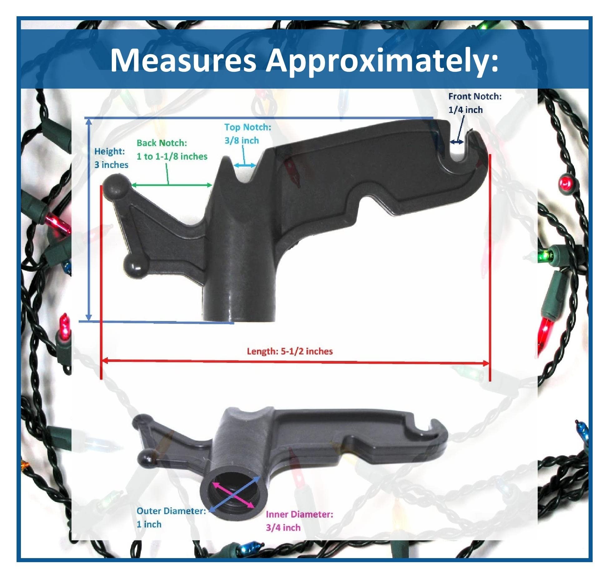 JSP Manufacturing Green & Red Plastic Utility Handy Hook - Screw On Pole Attachment Hook- 2 Kit