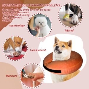 Tonqixope Inflatable Dog Collar-Soft Protective Cone for Dogs After Surgery,Dog Donut Collar Suitable for Dogs and Cats,Dog Cone Collar to Prevent Pets from Touching Stitches,Wounds,Rashes(Orange,XL)