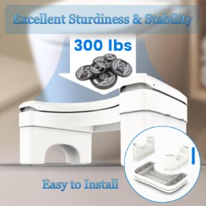 Toilet Stool Squat Adult, Height Adjustable Poop Stool for Bathroom with Storage Box, Portable Non-Slip Potty Step Stool for Adults, Improve Squatting Posture - Bowel Health & Relieves Constipation