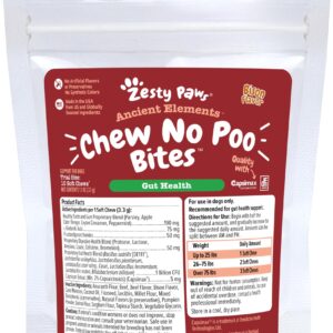 Zesty Paws AE Chew No Poo Bites - American Buffalo - 10 Count