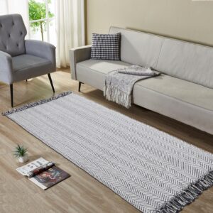 runner rug, 2' x 6' runners for hallways,hallway runner easy to clean,kitchen runner with tassel,runner rugs for bedroom kids & pets friendly,washable runner rug for hallway, kitchen, bedroom,entryway