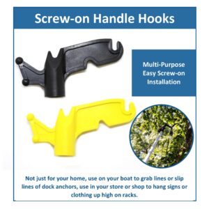 JSP Manufacturing Green & Red Plastic Utility Handy Hook - Screw On Pole Attachment Hook- 2 Kit