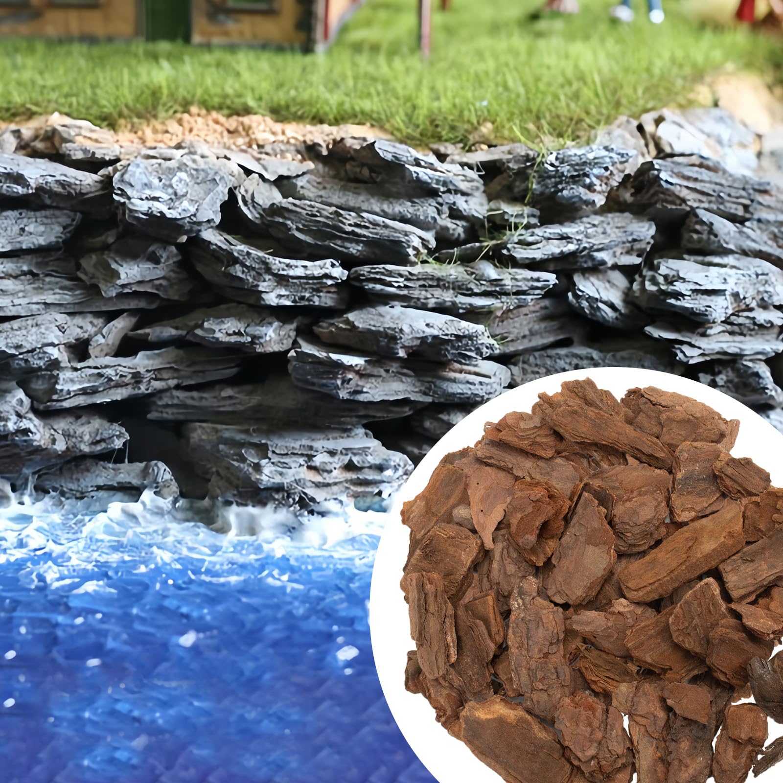 Warmtree Miniature bark Diorama Materials Miniature Terrain for Diorama Supplies Mini Model Military Scene Railway Fairy Garden Diorama Scenery Landscape