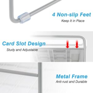 Pantry Organizers and Storage,3 Tiers Expandable Foil and Plastic Wrap Organizer, Adjustable Kitchen Cabinet Shelf Organizer, Shelves Storage Rack for Cabinet Countertop (9.8" To 15.6"L)