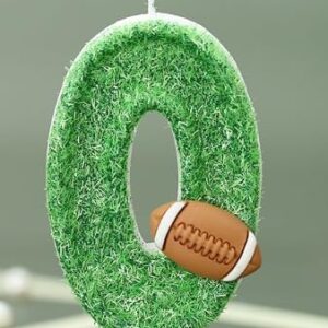 1Pc Green Football Birthday Number Candles for Cake Green Number 1 Candle 1st Football Cake Topper for Party Anniversary Decorations Use Safety and Easy,Specialty Candles