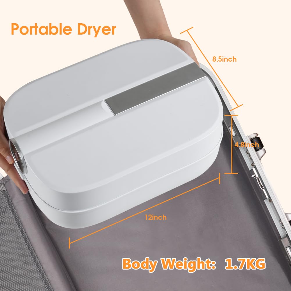 Portable Clothes Dryer, Mini Laundry Dryers with Timer, Foldable Electric Laundry Dryer Machine for Apartment, Home, Travel, Dorm, Camping, RV