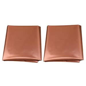 paobteiy copper emf protection fabric shielding rf & lf electromagnetic fields anti radiation fabric blocking (2, gold, 39"x43")