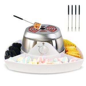 smores maker tabletop indoor kit smores kit flameless electric s'mores maker marshmallow roaster, movie night supplies housewarming christmas gifts 120v 345w