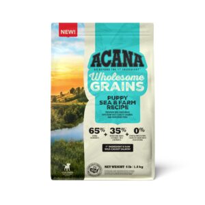 acana™ wholesome grains dry dog food puppy sea & farm recipe, 4lb