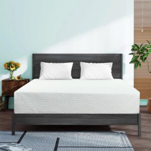 viscologic 6 inch queen mattress eco-friendly cool sleep & pressure relief, medium firm reversible certipur-us certified mattress in a box high density supportive with removable zipper cover