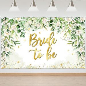 lecheme greenery bride to be backdrop sage green bridal shower backdrop floral bride to be banner wedding shower decorations bachelorette party decorations bride to be photo background