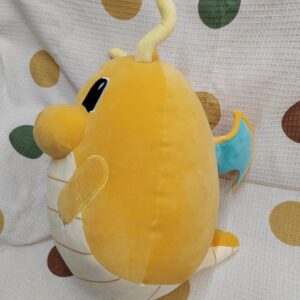 LuvMeMo Dragon Stuffed Animal 16 in - Plush Pillow Toy Yellow Cuddly Dragon Jumbo Plushies Yellow