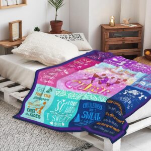 Cheer Gifts for Girls Cheerleader Blanket Ultra Soft Flannel Cheerleading Gifts Throw Blanket Birthday Gift Ideas for Teens Kids 50"x40"