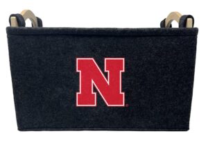 shopinstapets ncaa officially licensed basket | great for dog toys & home use (nebraska cornhuskers)