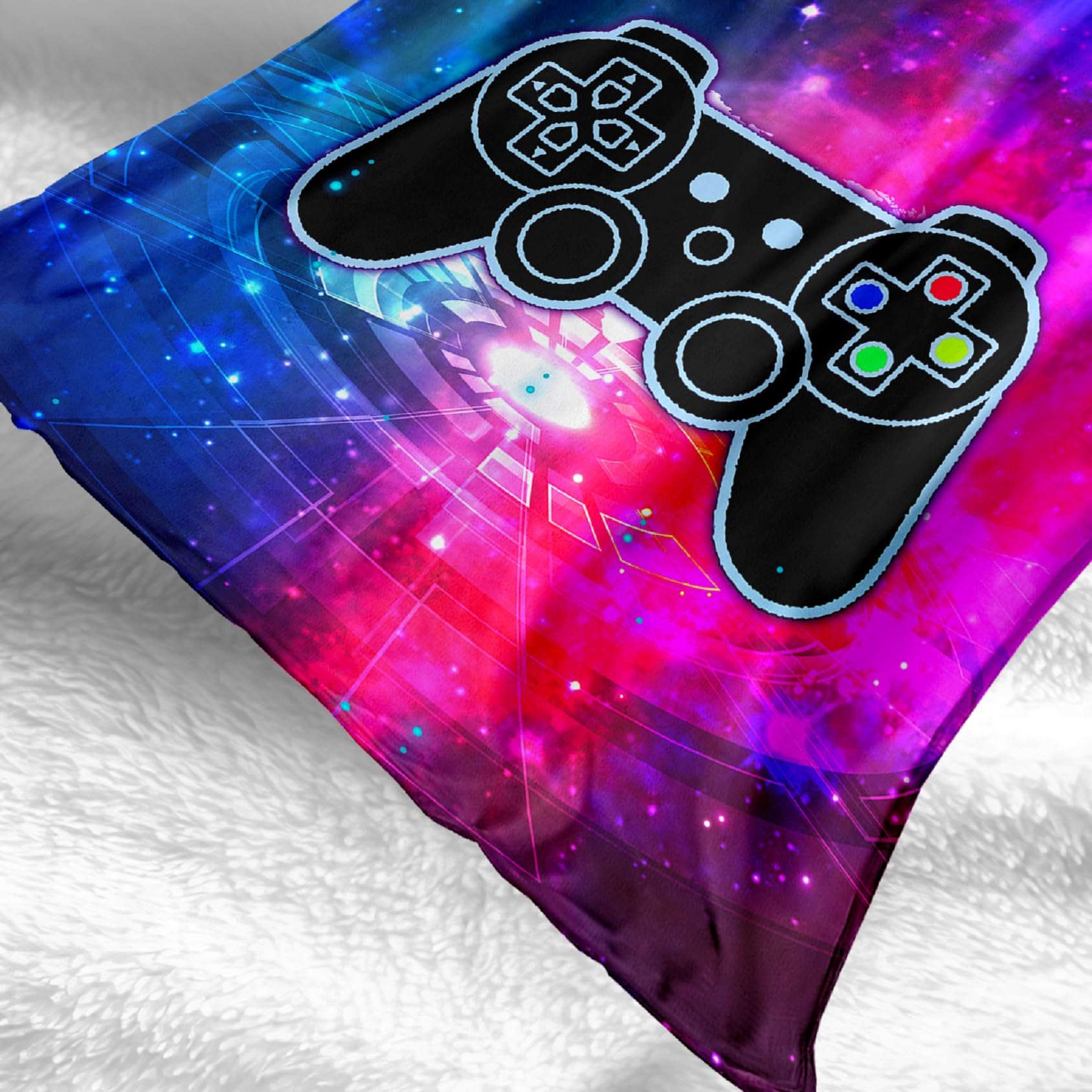 Jiospet Gamer Throw Blanket - Gaming Blanket Video Game Throw Blanket Gifts for Teen Boys Girls Game Blanket for Sofa Bedroom Gamer Room Decor, Throw Size 50" X 60"