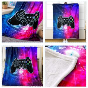 Jiospet Gamer Throw Blanket - Gaming Blanket Video Game Throw Blanket Gifts for Teen Boys Girls Game Blanket for Sofa Bedroom Gamer Room Decor, Throw Size 50" X 60"