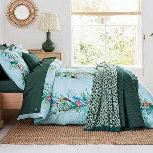 ted baker tropical elevations 100% cotton sateen, 3 piece duvet cover set, king, multi, 2d0311d4mu