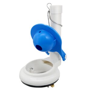 lychee light toilet flush valve assembly for one-piece toilets with flapper and chain 3-inch replacement parts, repair kit, easy install.