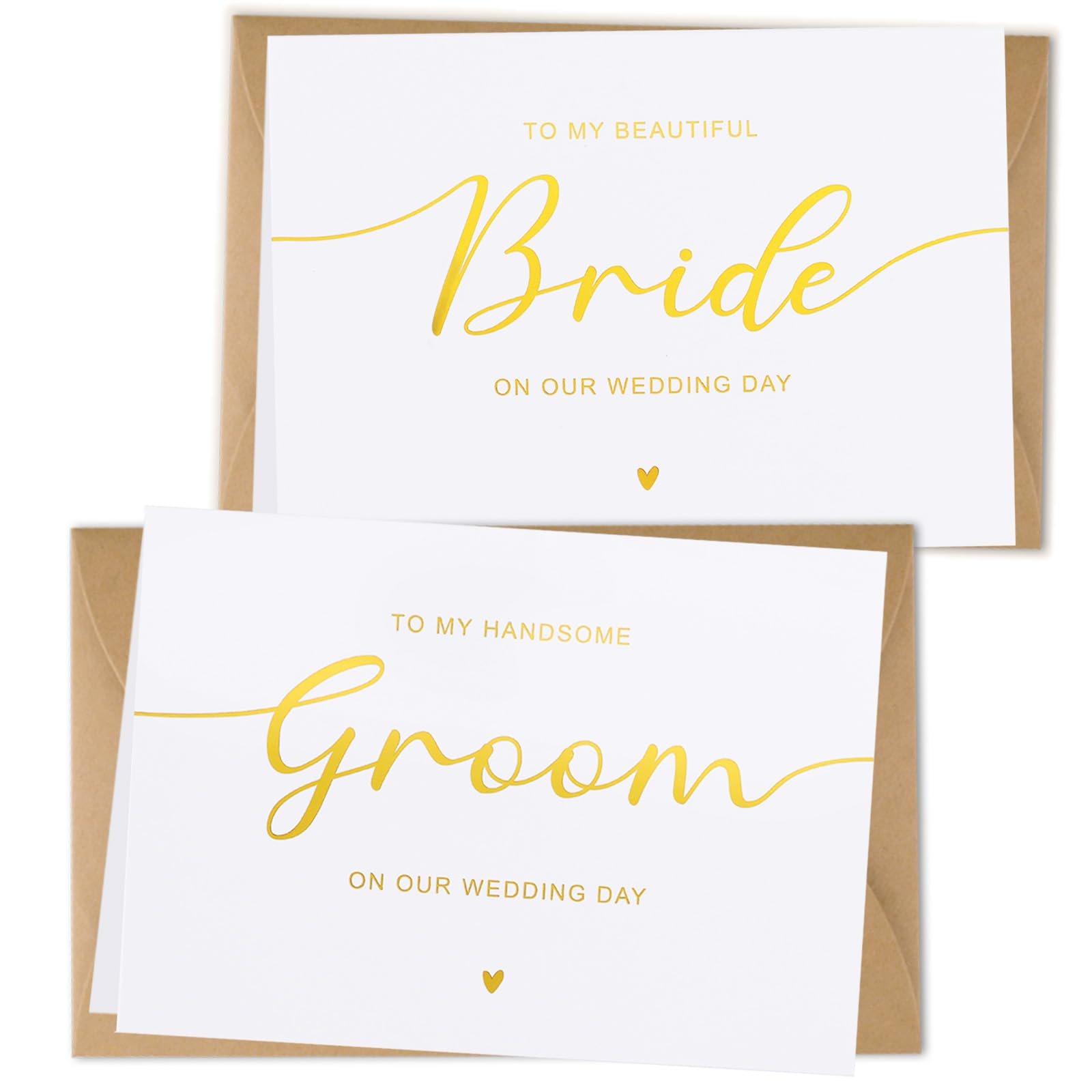 DDLP To My Groom on Our Wedding Day Card Groom Card from Bride To My Bride on Our Wedding Day Card Bride Card from Groom Wedding Cards for Bride and Groom