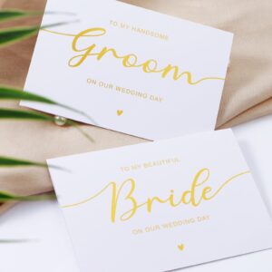 DDLP To My Groom on Our Wedding Day Card Groom Card from Bride To My Bride on Our Wedding Day Card Bride Card from Groom Wedding Cards for Bride and Groom