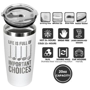 Golf Gifts for Men - Golf Christmas Gifts - Golf Gifts for Men Unique - Golf Gifts for Dad, Dad Golf Gifts - Funny Golf Gifts for Men Him, Dad Uncle, Husband Boyfriend, Golf Lovers - 20 Oz Tumbler