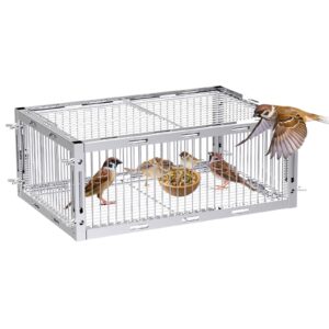 bird trap cage with escape-proof,bird traps for small birds live,sparrow trap,portable,easy assembly and unharmful.made of iron with anti-rust paint a4