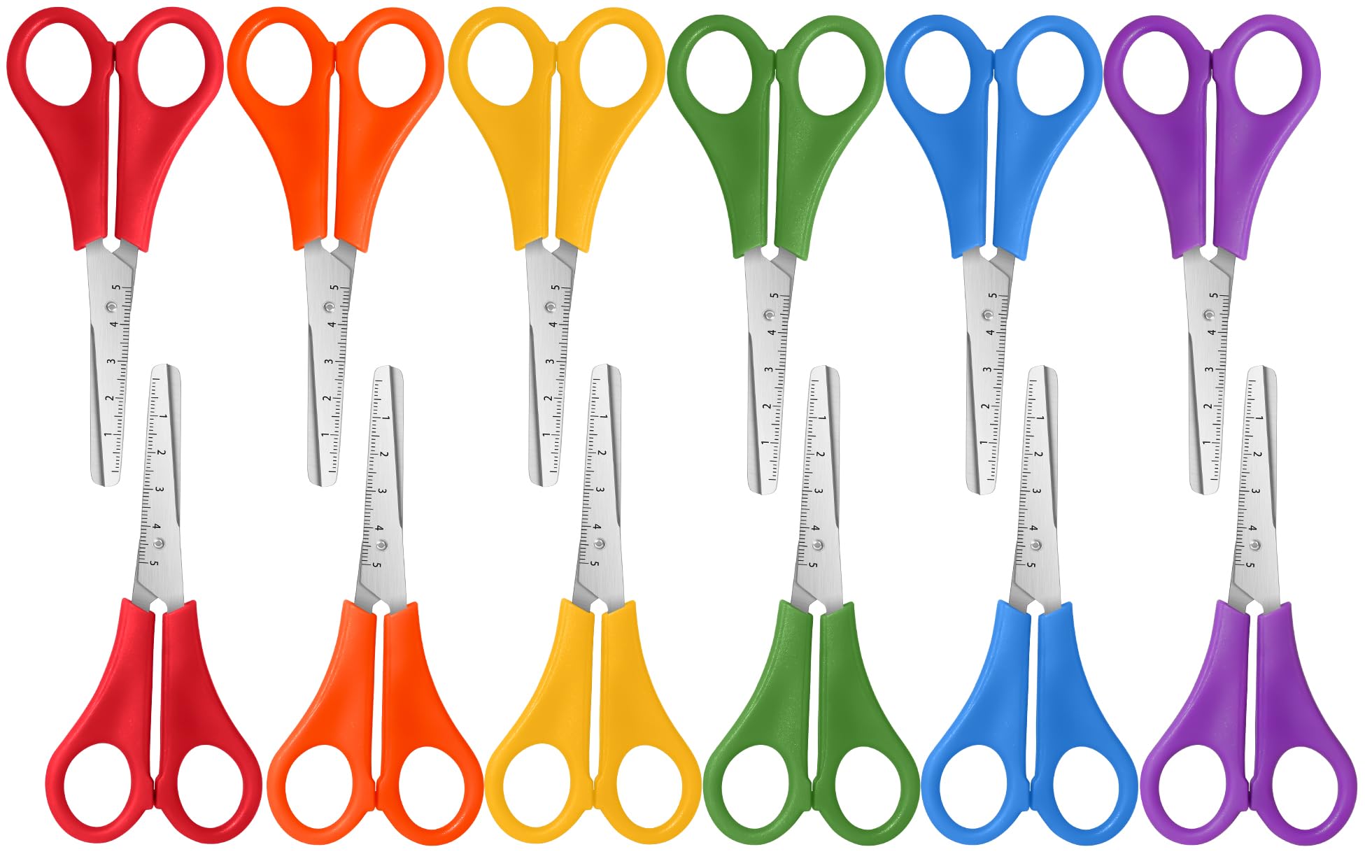 Kids Scissors Bulk of 12-Pack, Taotree 5" Kid Scissors for School Supplies, Kids Safety Scissors Art Craft Supplies, Small Scissors, Blunt Tip Scissor for Child Student Classroom Scrapbook Supplies