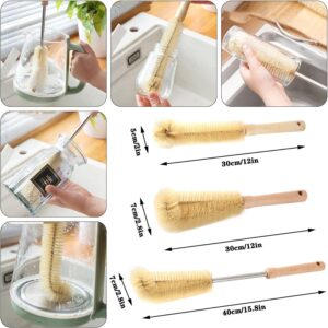 Bottle Brush Set 6 Pack Water Bottle Straw Cleaner Brush Long Handle Bottle Brushes for Cleaning Narrow Neck Beer Wine Decanter