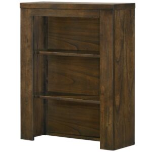 acme merrilee ii contemporary solid wood side pier with 2 shelves in oak