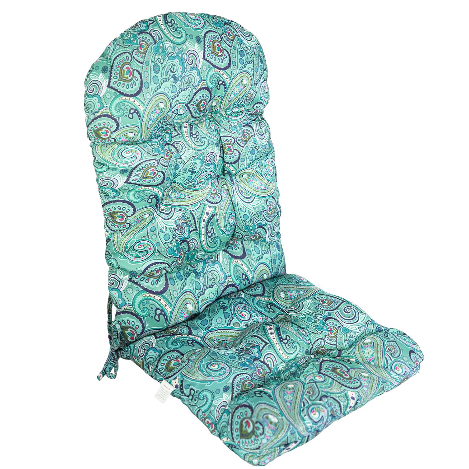 HPNSOTDR 1 Pack Fashions Outdoor 47 x 19 inch High Back Chair Cushion,Outdoor Chair Seat Cushion with Ties,Ice Blue Paisley