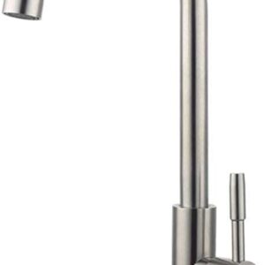 LCARY Swive SUS304 Stainless Steel Cold Water Tap Kitchen Sink Faucet, Brushed