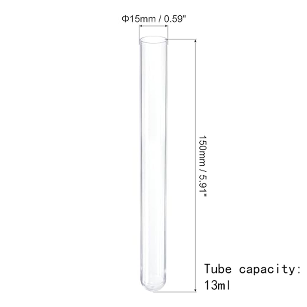 WELANGBN 10Pcs Clear Plastic Test Tubes with Cork Stoppers, 15x150mm 13ml, Good Seal for Jewelry Seed Beads Powder Spice Liquid Storage, Lab Use or Decoration