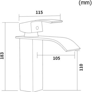 Waterfall Faucet, Washbasin Single Lever Mixer Tap, Waterfall Tap, Bath Mixer tap, Single Lever Mixer tap, tap for Bathroom, for Kitchen, Bathroom, Washbasin Mixer Tap Hot and Cold