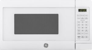 ge gcst07n1www microwave oven, 700-watt 6 auto cooking settings, kitchen essentials for the countertop, dorm room or apartment, child-lock technology 0.7 cu. ft, white