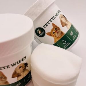 OPES Pets Cats & Dogs Eye & Face Wipes, Gently Removes Discharge, 100% Plant-Based, Biodegradable, 200 Count.