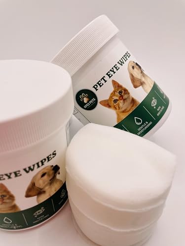 OPES Pets Cats & Dogs Eye & Face Wipes, Gently Removes Discharge, 100% Plant-Based, Biodegradable, 200 Count.