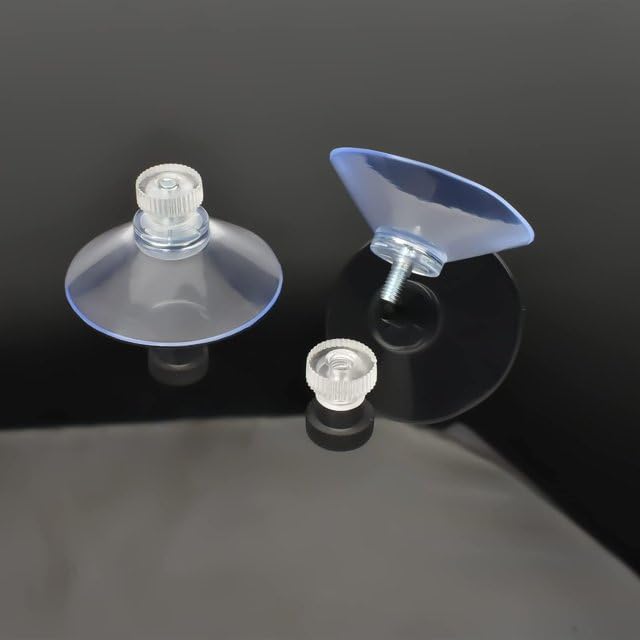 Luhaomisky 6Pcs Transparent Suction Cups Plastic Suction Pads 40 mm Clear PVC Sucker Pads Clear Suction Cup with Cap Nut Strong Thickened Sucker Use Safety and Easy Used Repeatedly,Home Storage Hooks