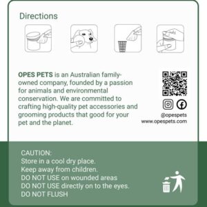 OPES Pets Cats & Dogs Eye & Face Wipes, Gently Removes Discharge, 100% Plant-Based, Biodegradable, 200 Count.