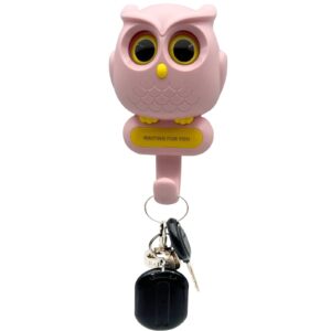 3PCS Owl Key Hooks Cute Decorative Owl Hooks Automatic Open Close Eyes Owl Wall Hook for Hanging Key, Coat, Towels, Scarf, Cloth Bags, Dog Leash, Kawaii Owl Hook for Home Room Office Decor