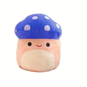 ctkgdm cute mushroom plush stuffed toys,the best gift for children,friends,christmas,halloween and valentine's day (8inch blue mushroom)