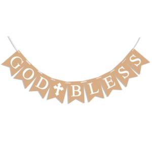 god bless banner god bless sign first communion banner baptism banner baptism party supplies for boys girls baptism decorations confirmation decorations christening decorations god bless decorations