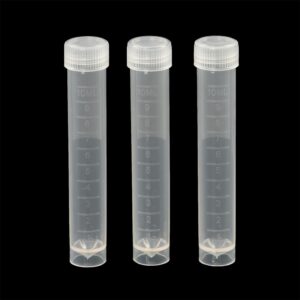 WELANGBN 10pcs 10ml Lab Plastic Frozen Test Tubes Vial Seal Cap Container for Laboratory School Educational