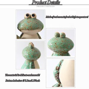 Frog Toilet Bolt Caps Ceramic Toilet Bolt Covers Decorative Toilet Screw Cover Caps, Toilet Caps for Bottom of Toilet, Cute Toilet Bowl Bolt Covers for Bathroom Decor, Easy to install (Green)