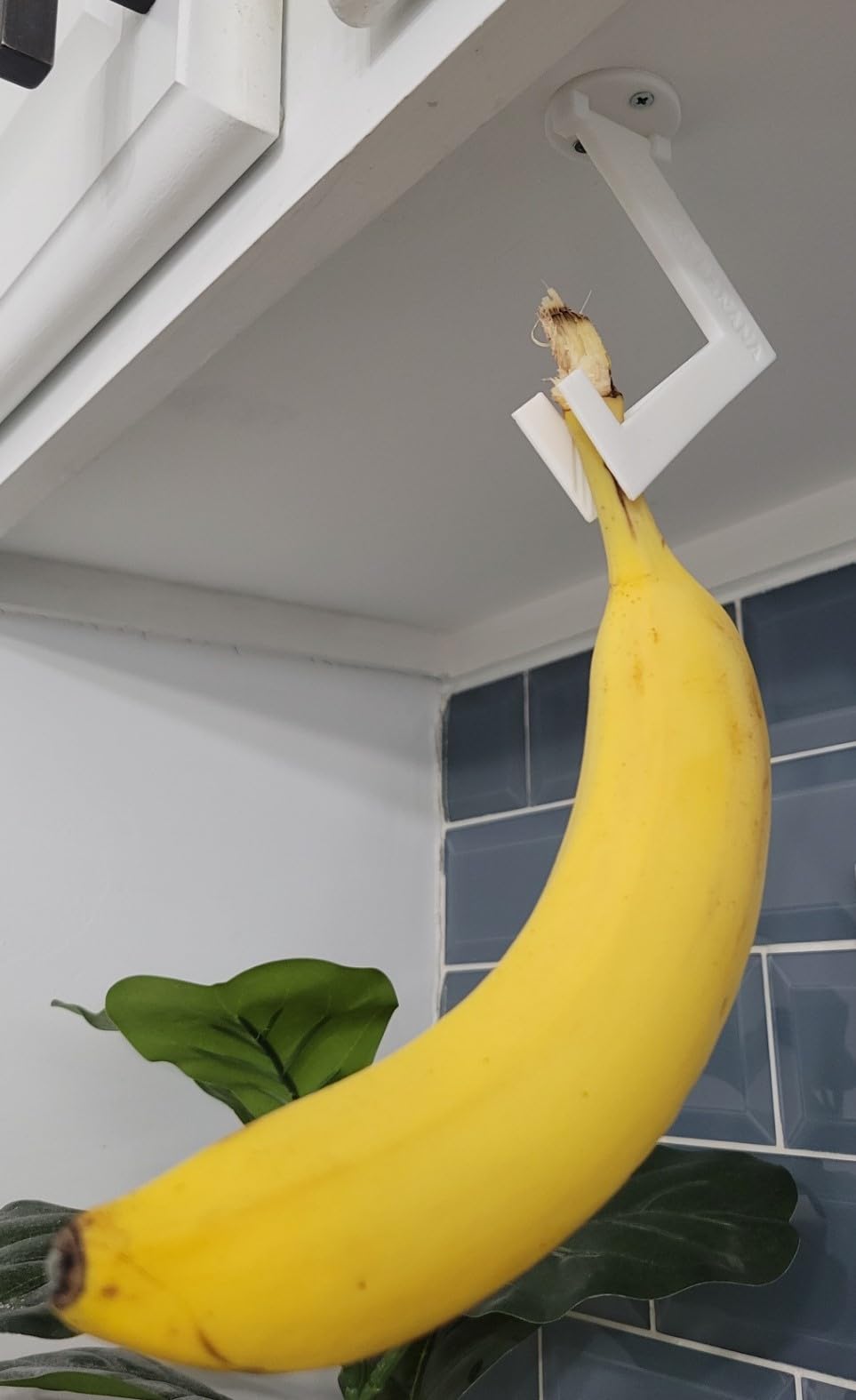 Holds The Last Banana! Under Cabinet/Shelf Banana Hook/Hanger