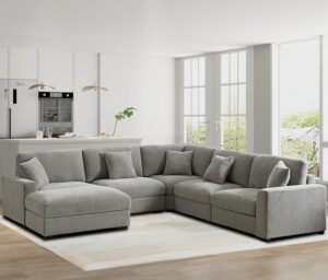 asunflower deep sectional sofa modular large couch for living room apartment with deep seat 5 seat l shape modern chenille couch with chaise oversized sectionals