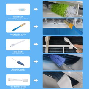 Minisplit Cleaning Kit, Air Conditioner Cleaning Kit for 37-45in 12PCS Waterproof Wall Mounted Air Conditioner Bag with Drain Outlet Pipe Minisplit Cleaning Kit